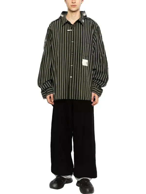 Mihara Yasuhiro Front Back Docking Shirt - Black