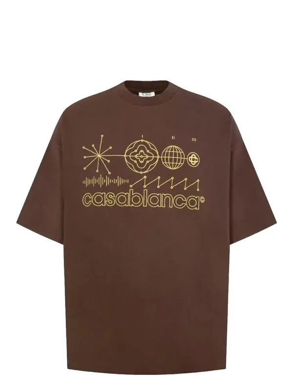 Casablanca Graphic-print Oversized T-shirt - Brown