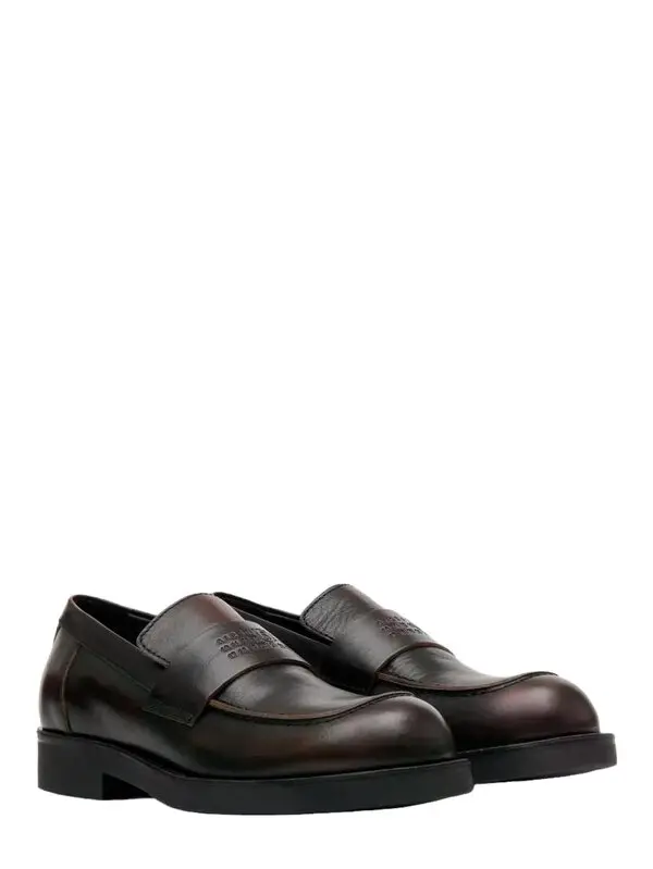 MAISON MARGIELA Round-toe Leather Loafers - Brown