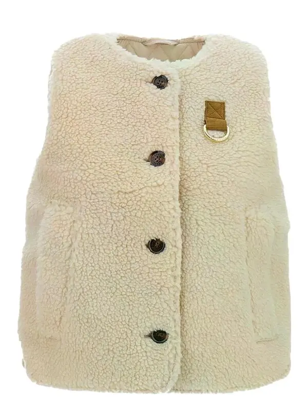 Barbour Bowes Fleece-texture Gilet - Neutrals