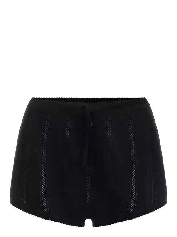 Elisabetta Franchi Knit Openwork Briefs - Black