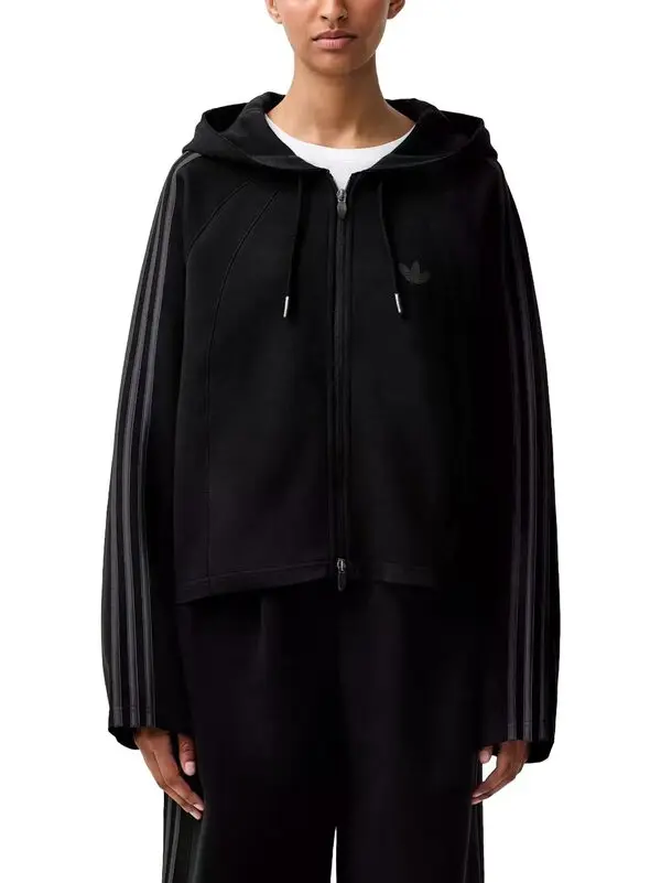 Adidas Sst 2.0 Logo-print Zip-up Hoodie - Black