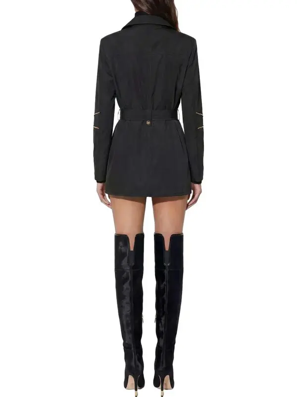 Elisabetta Franchi Jacket In Taffeta Voile Fabric - Black