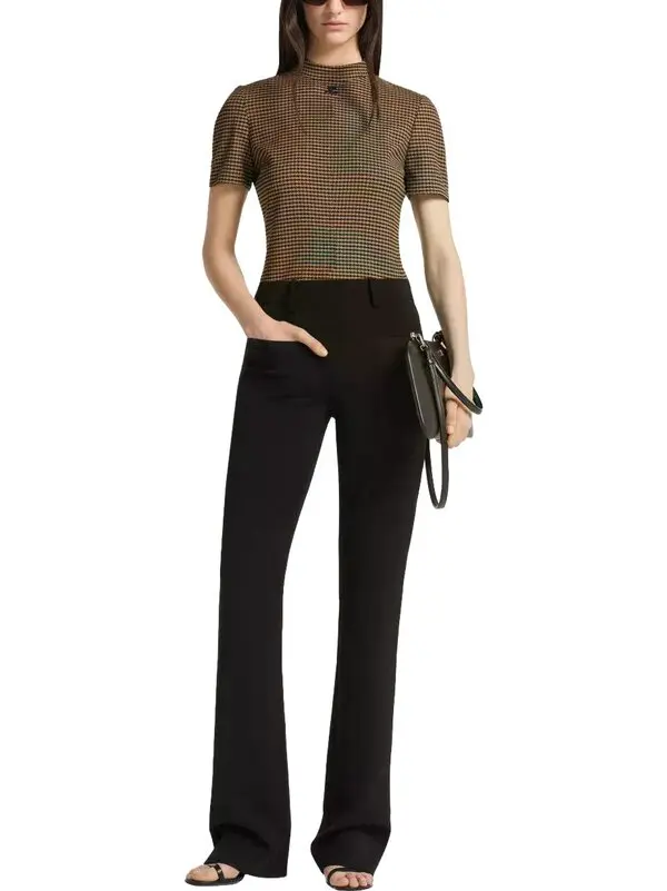 COURREGES Heritage Houndstooth-pattern Top - Brown