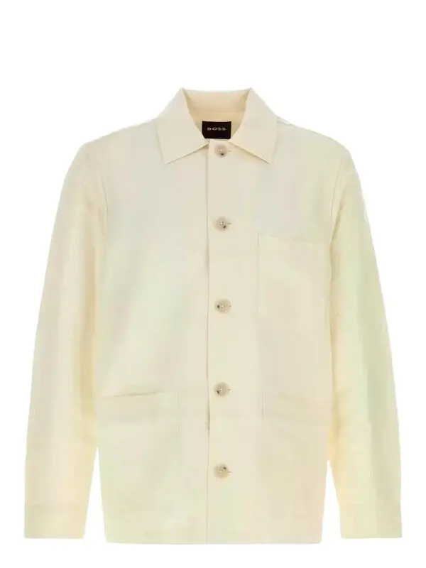 BOSS Relaxed-fit Overshirt In Solid Twill - Neutrals