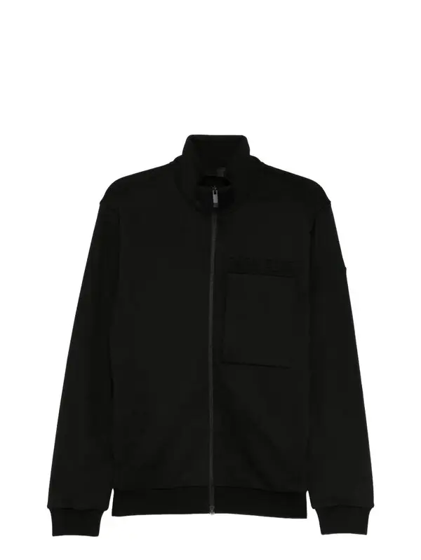 Moncler Logo-embroidered Zip-up Jacket - Black