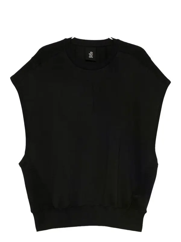 THOM KROM Sleeveless Panelled Sweatshirt - Black