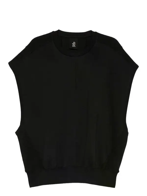 THOM KROM Sleeveless Panelled Sweatshirt - Black