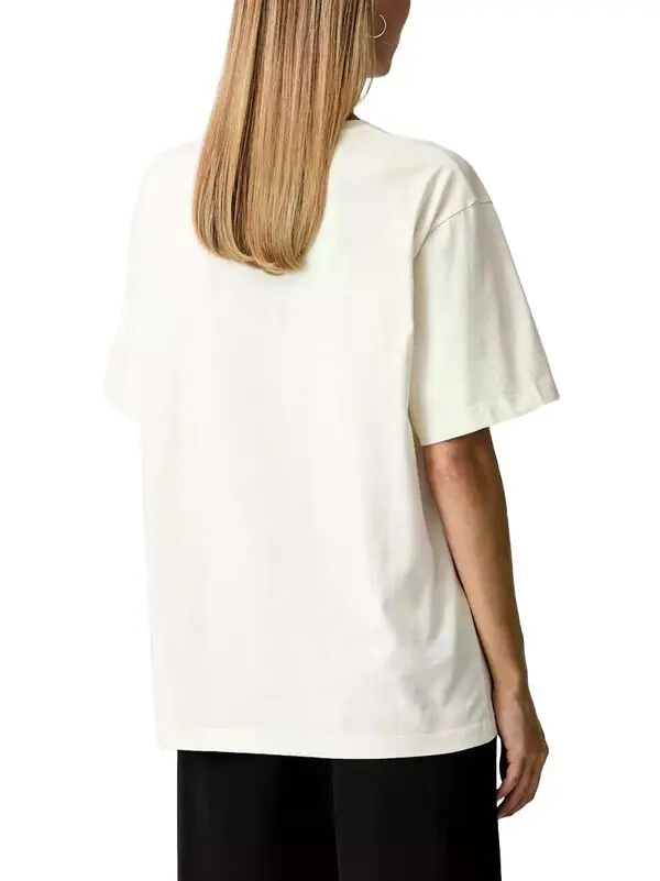 Pinko Love Birds Logo Print Cotton T-shirt - Neutrals