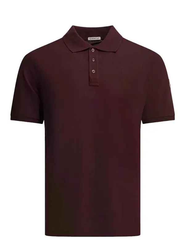 Moncler Logo-patch Striped Polo Shirt - Red