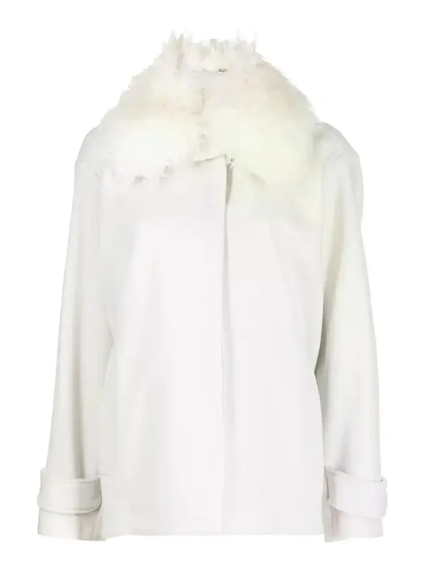 Stella McCartney Faux-fur Collar Wool Coat - Neutrals