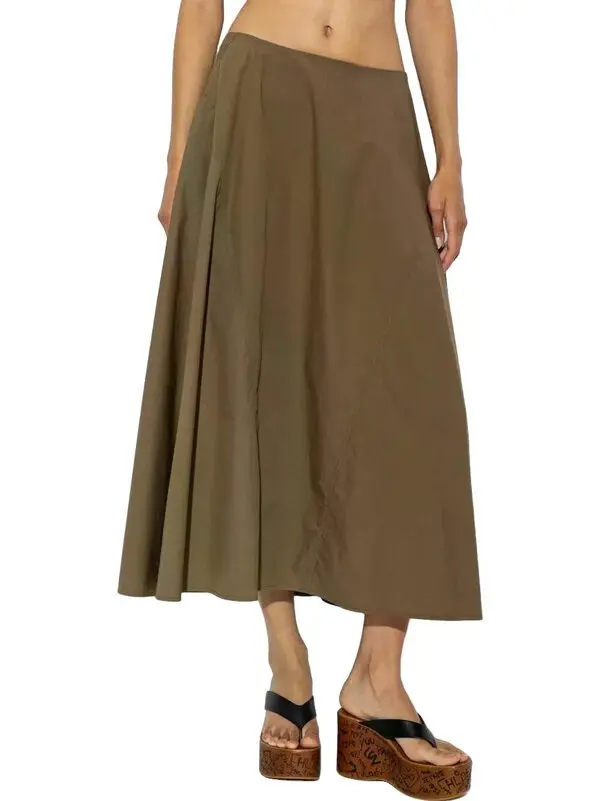 Tory Burch Cotton Poplin Skirt - Green