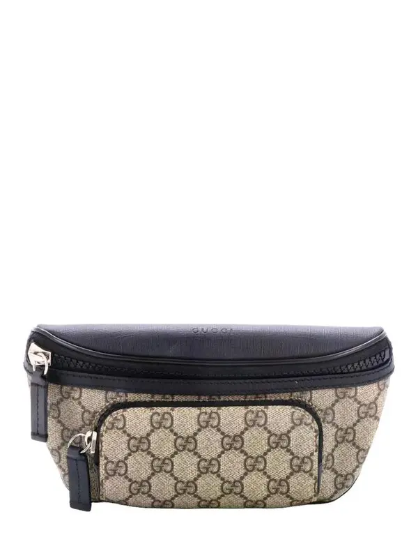 Gucci Gg Coated Canvas Medium Belt Bag - Black