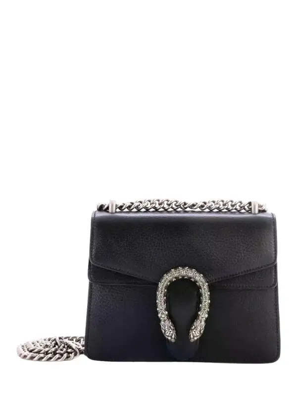 Gucci Dionysus Leather Mini Crossbody Bag - Black