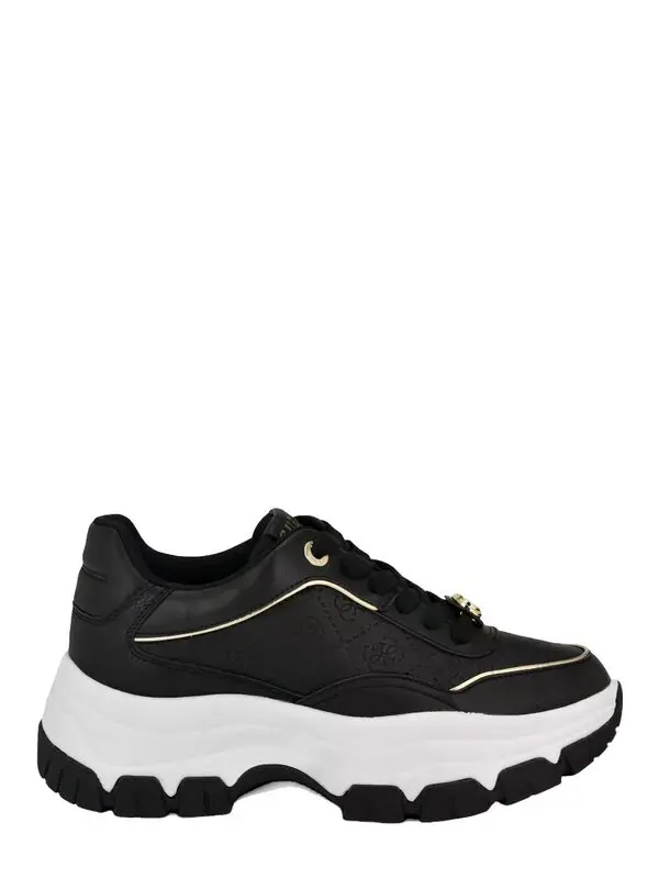 Guess Berrett Quilted Logo Sneakers - Black