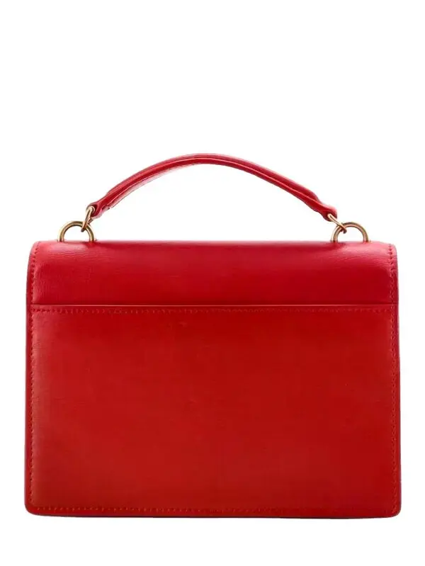 Saint Laurent Sunset Top Handle Chain Wallet Leather Crossbody Bag - Red