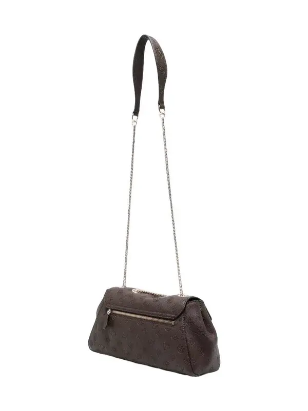 Guess Logo-embossed Chain-strap Shoulder Bag - Brown