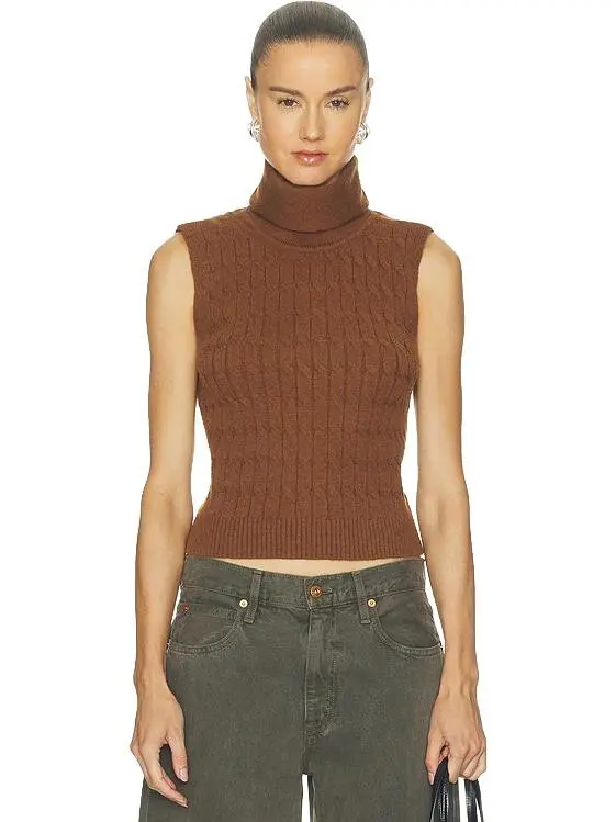 NONCHALANT LABEL Jodie Knit Top - Brown