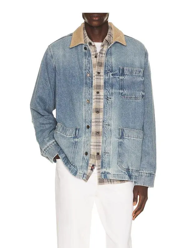 Faherty Brand High Ridge Twill Studio Jacket In . Also - Blue