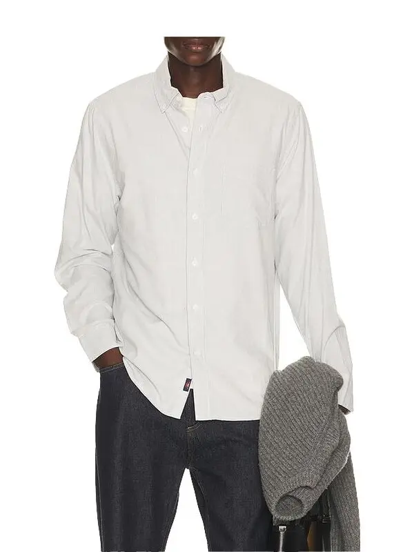 Faherty Brand Laundered Oxford Shirt In . Also - Blue