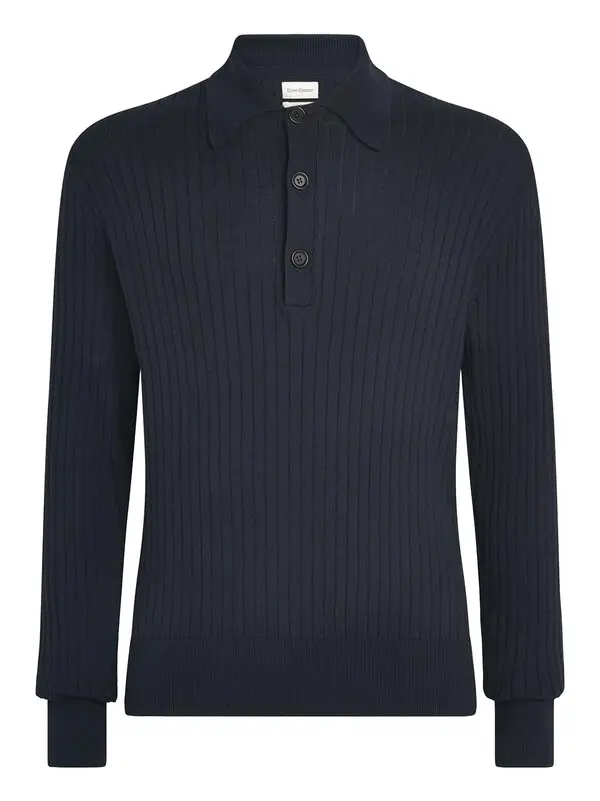 Oliver Peoples Organic Cotton Pablo Polo Shirt - Navy