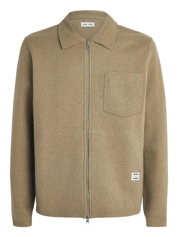 SAMSØE SAMSØE Wool Hannes Overshirt - Brown