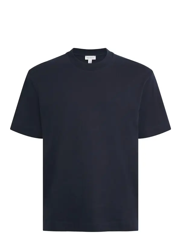 Sunspel Supima Cotton Heavyweight T-shirt - Navy