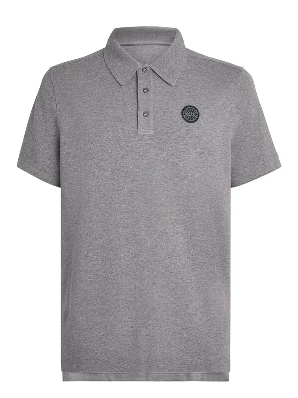 Canada Goose Organic Cotton Beckley Black Disc Polo Shirt - Grey