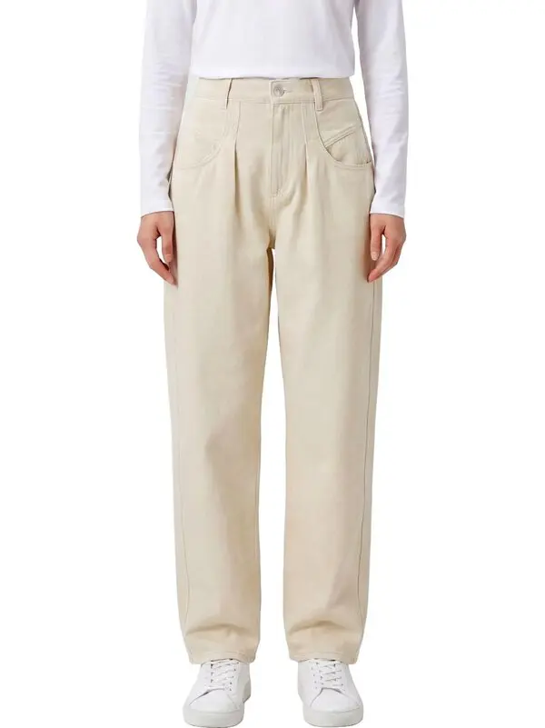 Isabel Marant Étoile Lisha High-waisted Wide-leg Cotton Denim Jeans - Brown
