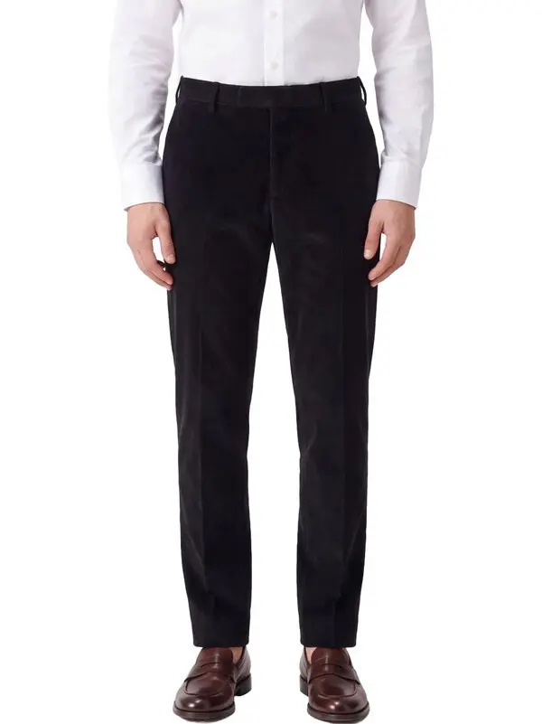 PT TORINO Slim Fit Corduroy Cotton Chino Trousers - Black