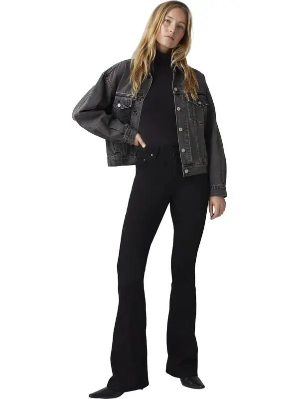 LEVI'S 726 High Rise Flare Jeans - Black
