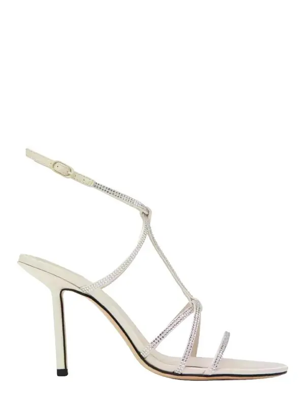 Studio Amelia Minuit Diamante-embellished Sandals - Neutrals