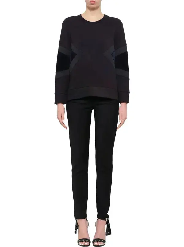 Neil Barrett Panelled Crew Neck Sweatshirt - Blue