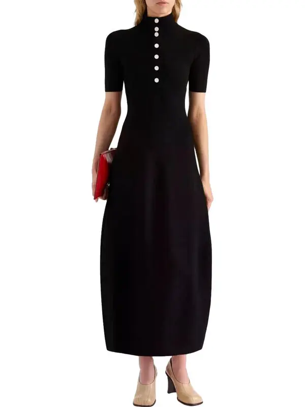 Proenza Schouler Mathilde Sculpted Midi Dress - Black