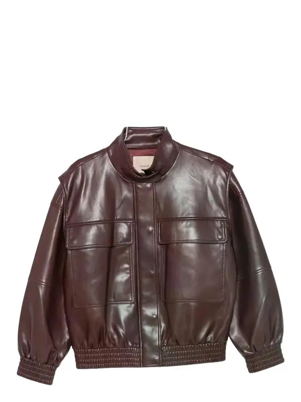 TWINSET High-neck Panelled Jacket - Red
