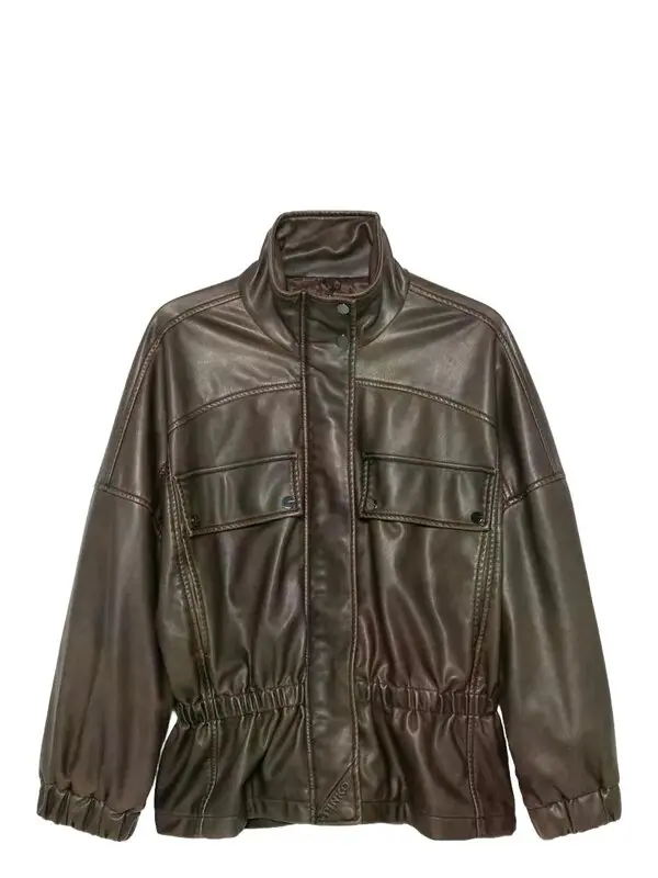 Pinko Elasticated Waist Jacket - Brown