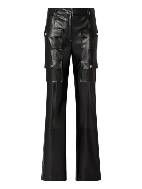 Liu Jo Coated Fabric Trousers - Black
