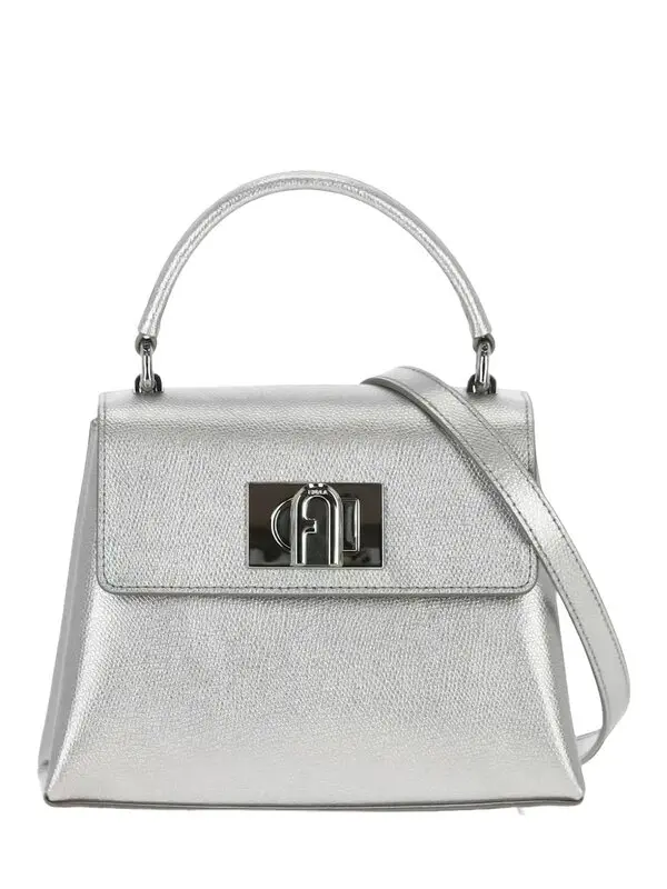 Furla Metallic Effect Top-handle Bag - Silver