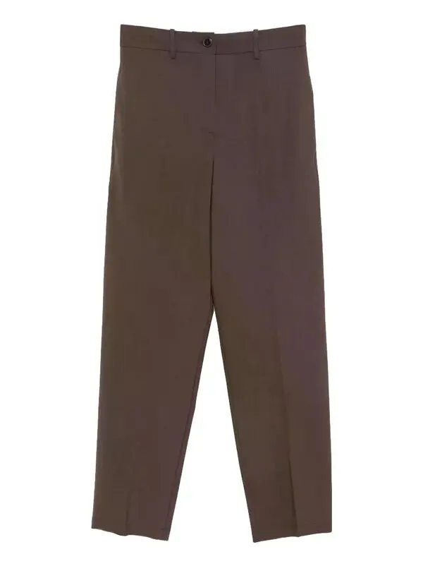 ALYSI Straight-leg Tailored Trousers - Brown