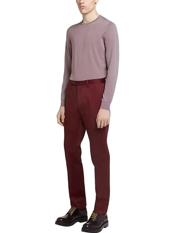 FERRAGAMO Slim-fit Trousers - Red