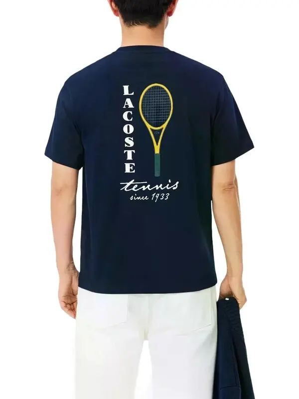Lacoste Accent Tennis Graphic-print T-shirt - Blue