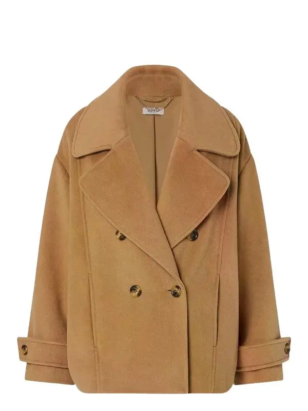 Liu Jo Short Double-breasted Wool Coat - Neutrals