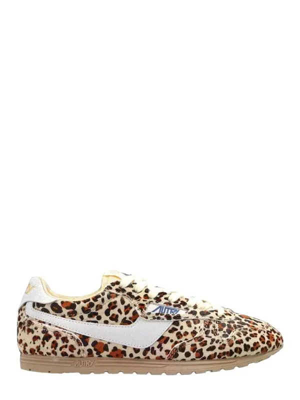 AUTRY Windspin Leopard Print Trainers - Neutrals