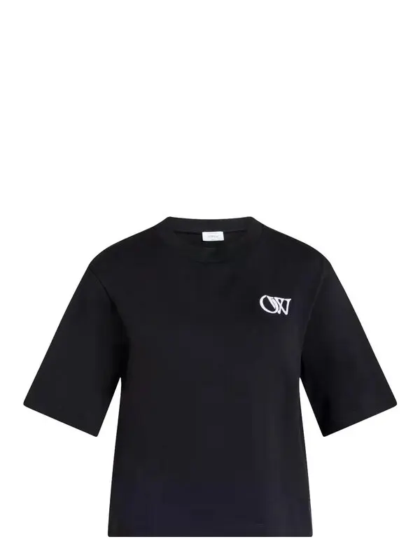 Off-White Off Stamp Crop T-shirt - Black
