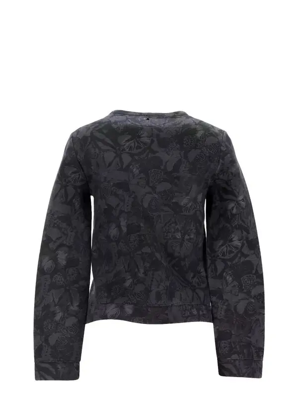 Valentino Garavani Butterfly Print Cotton Sweatshirt - Grey