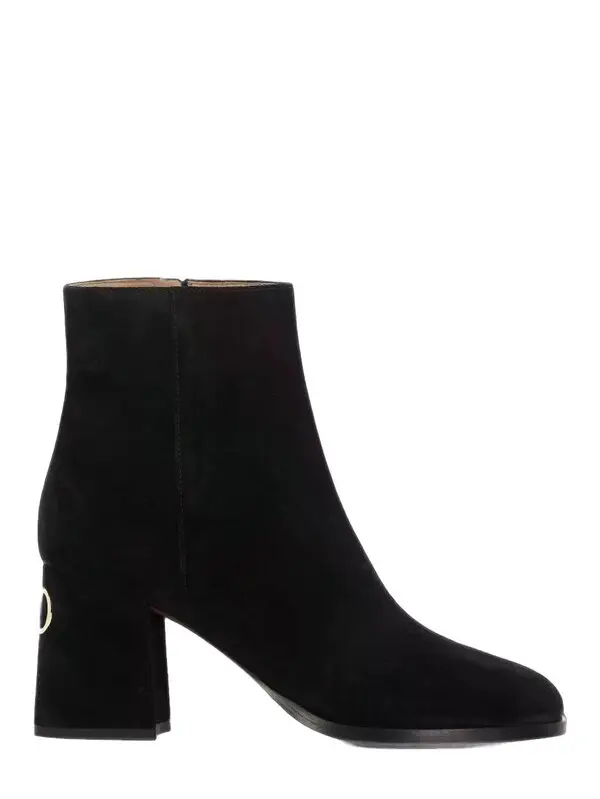 Valentino Garavani Vlogo Signature Suede Ankle Boots - Black