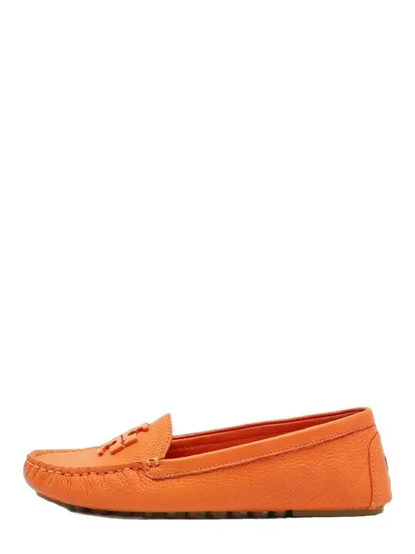 Tory Burch Lowell Leather Loafers - Orange
