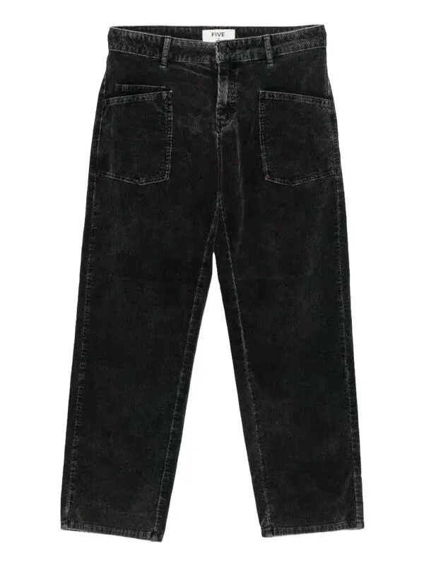 FIVE JEANS Wlya Corduroy Patch-pocket Trousers - Grey