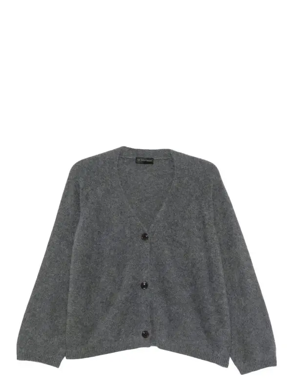 LE PETIT PULLE V-neck Button-up Cardigan - Grey