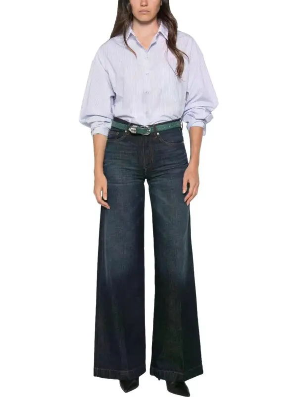 NINE:INTHE:MORNING Nadia Wide-leg Jeans - Blue